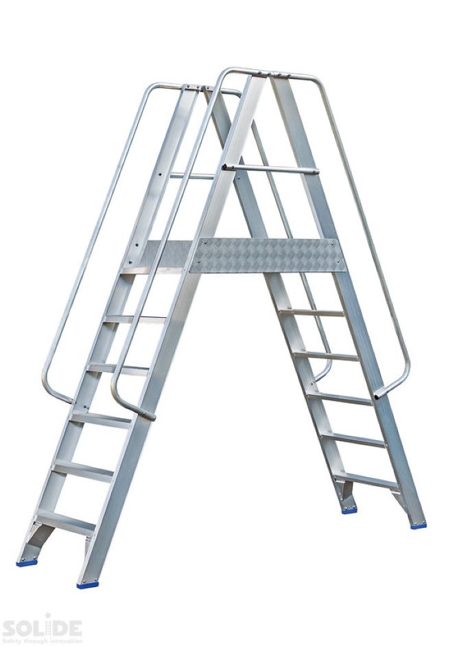 Solid Platform with double access, 2x6 steps (OVB06) - VDSTEENXXL