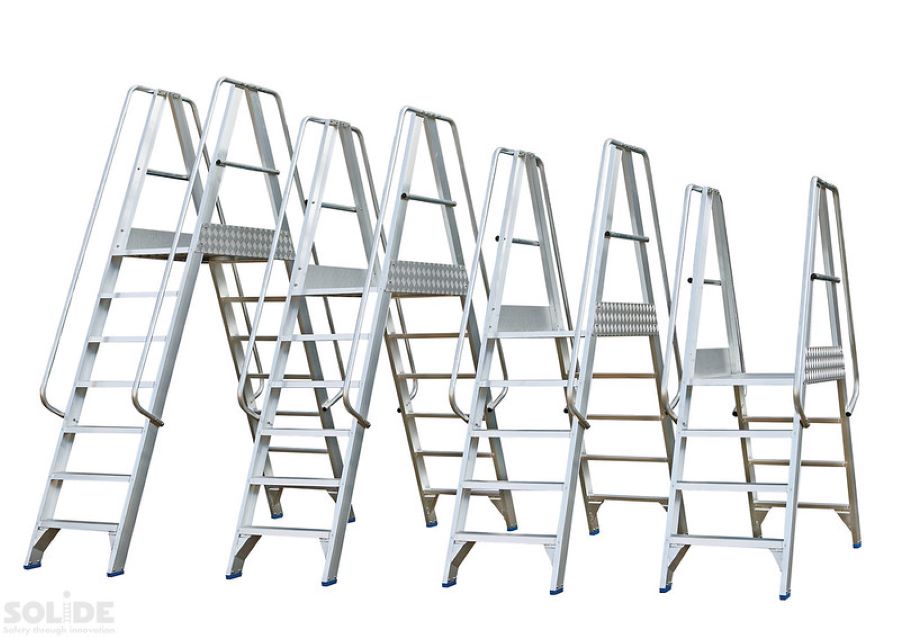 Solide Platform met dubbele toegang, 2x6 treden (OVB06) - VDSTEENXXL