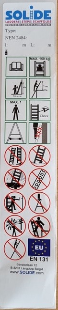 Sticker Gebruiksaanwijzing Ladder Solide - VDSTEENXXL