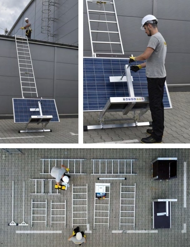 Drabest Ladder lift for solar panels - VDSTEENXXL